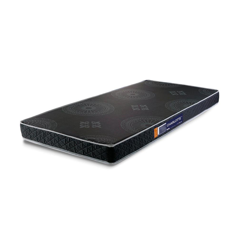 Colchão Solteiro Espuma D20 Charlotte 88x188x12 Preto | MadeiraMadeira