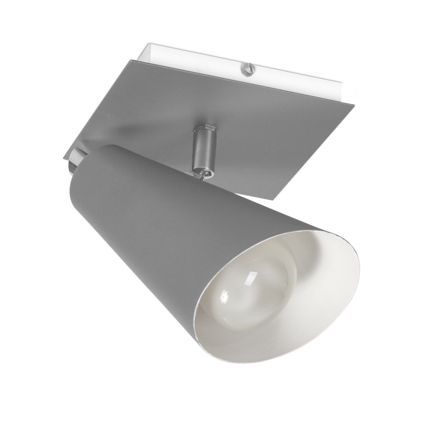 Spot Luminária PT01 Moderno 17,5x15x15cm 1 Unidade Prata | MadeiraMadeira