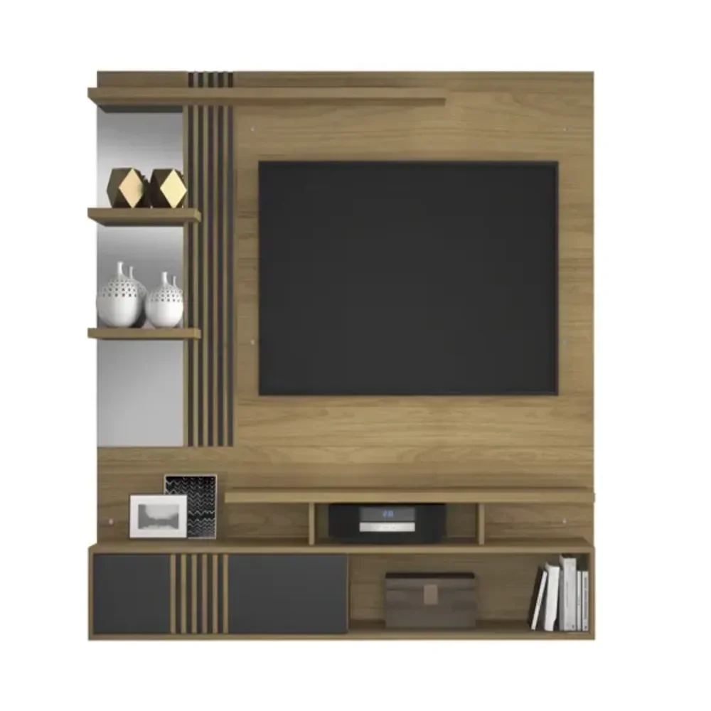 Painel Para Tv Safira JCM:Noronha/Grafite | MadeiraMadeira