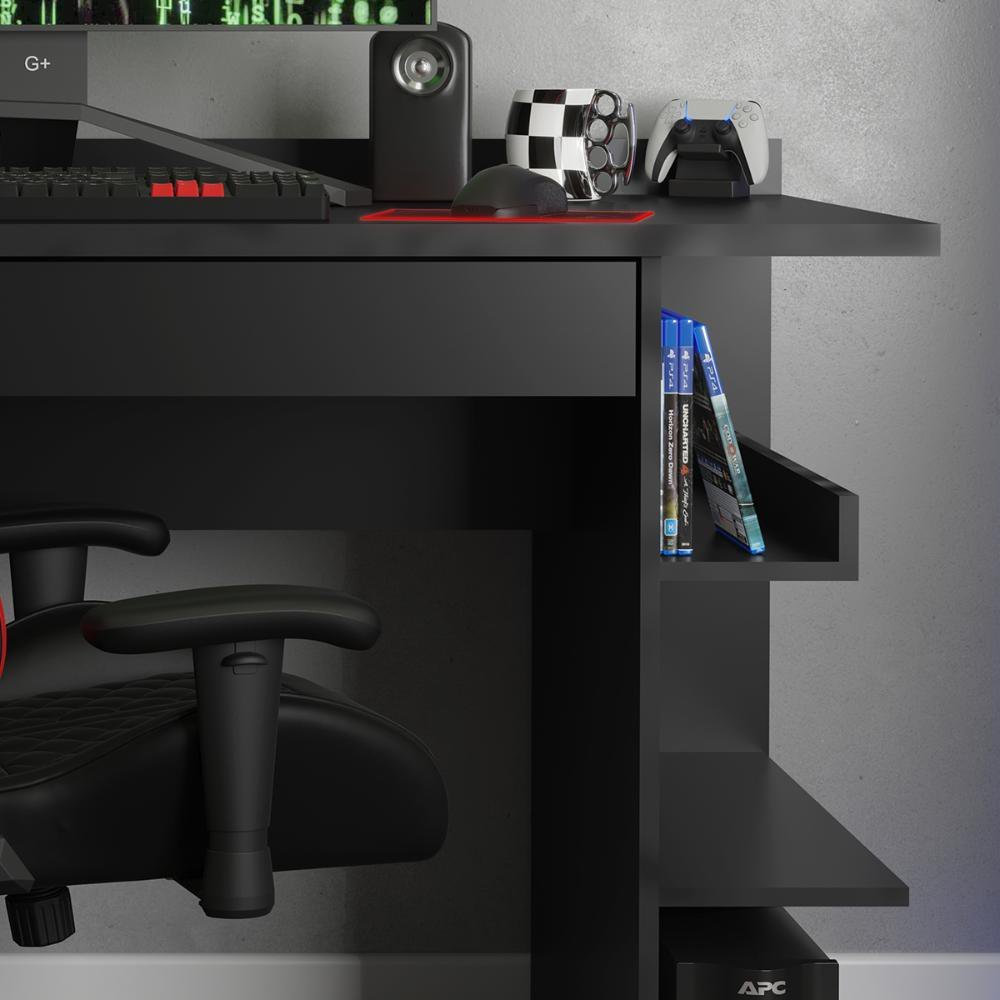 Mesa Gamer EJ Mesinha PC Escrivaninha de Computador 1 Gaveta ...