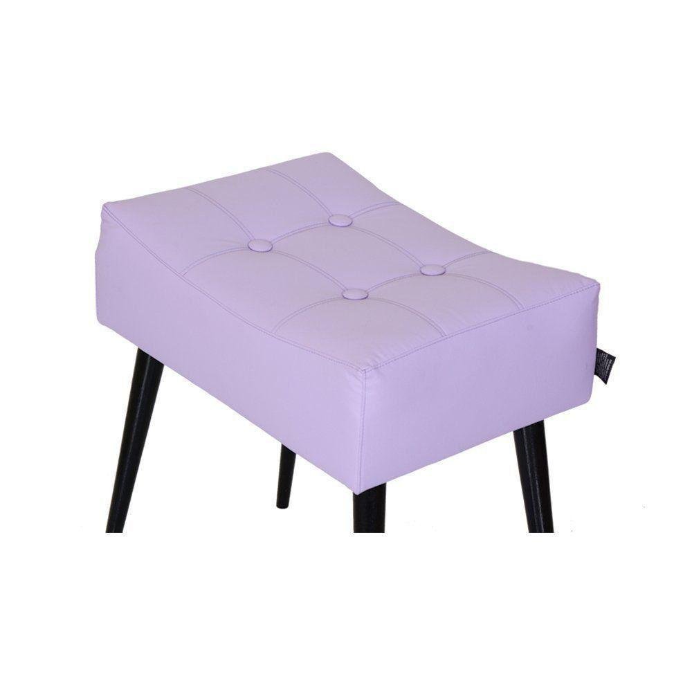 2 Puffs Banquetas Nobre Lilás Preto Stay Puff | MadeiraMadeira