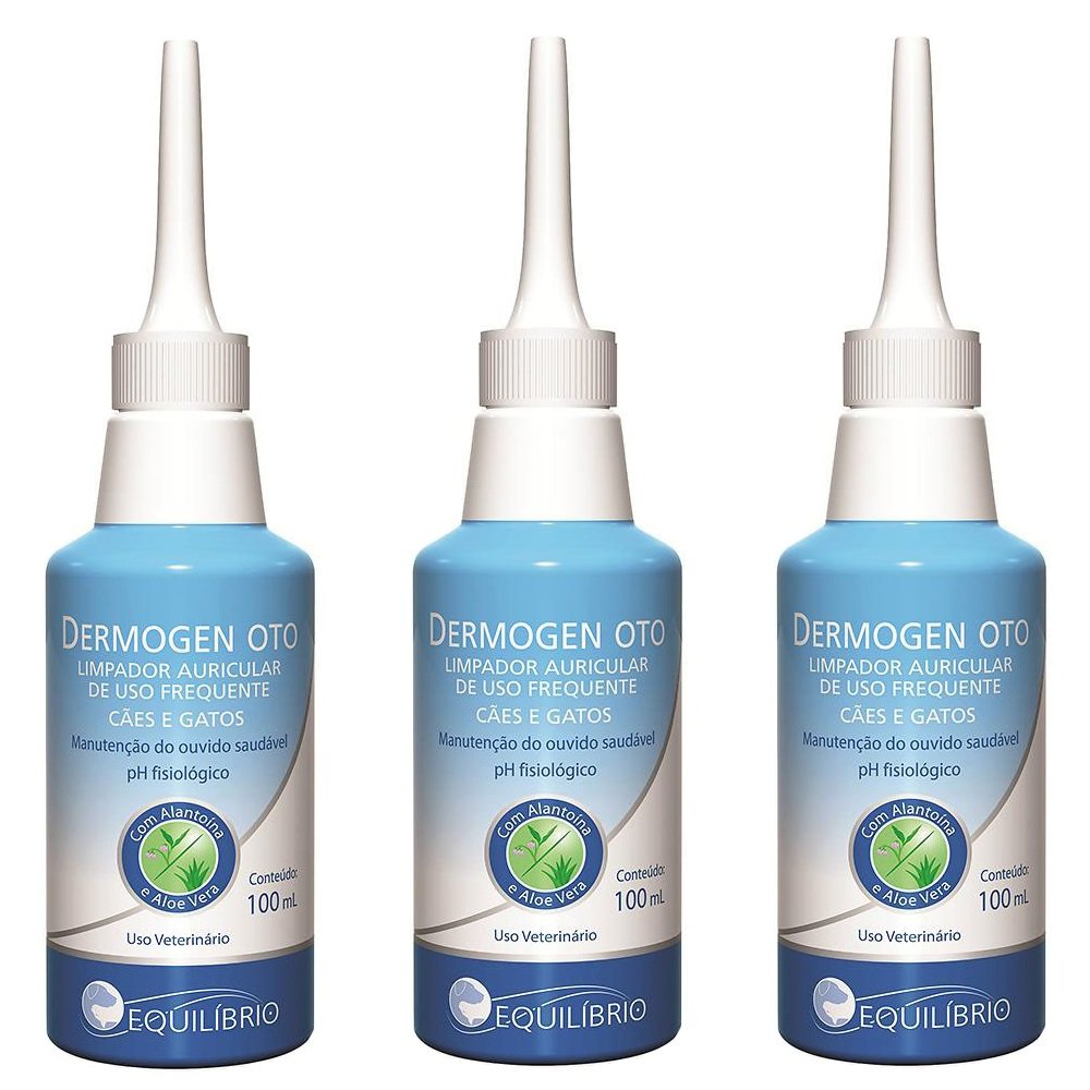 Combo 3un Solução Limpeza Otológica Dermogen Oto 100ml Cada ...