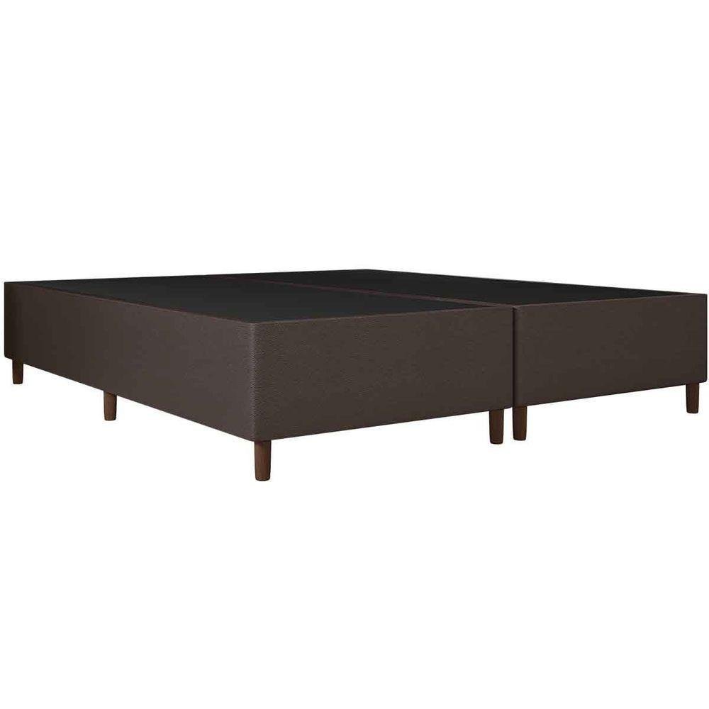 Base Box Queen 158x198x37 Cm Veludo Marrom - Casa Chick | MadeiraMadeira