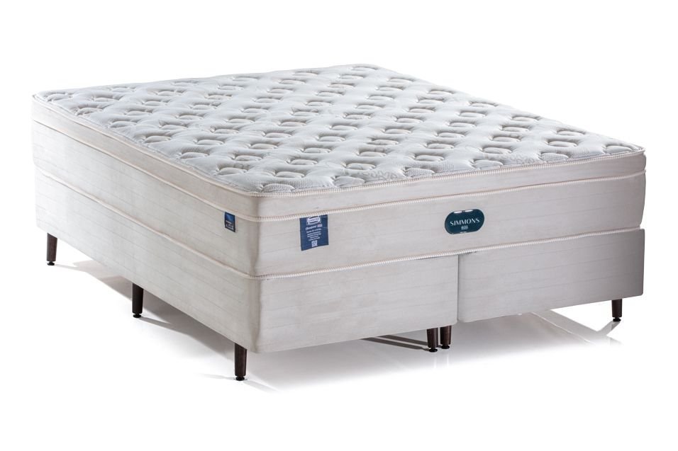 Cama Box com Colchão King Simmons Marbella 193x203 | MadeiraMadeira
