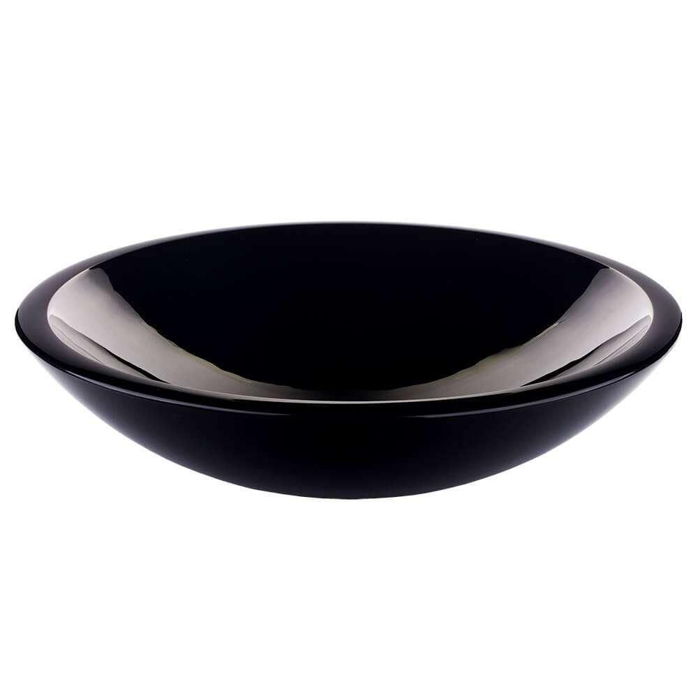 Cuba Preta Redonda para Banheiro 35cm X 8cm | MadeiraMadeira