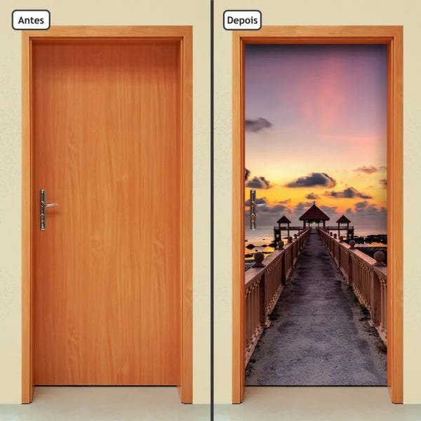 Adesivo Decorativo de Porta - Pier - Caminho - 1246cnpt | MadeiraMadeira
