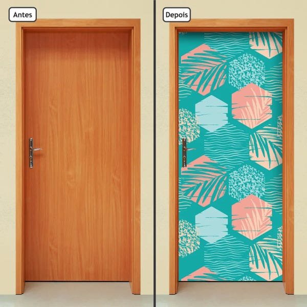 Adesivo Decorativo de Porta - Abstrato - 1663cnpt | MadeiraMadeira
