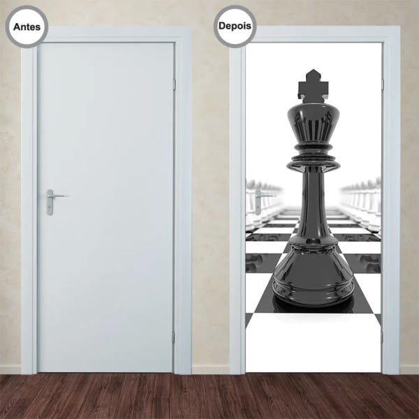 Adesivo Decorativo de Porta - Xadrez - 236pt | MadeiraMadeira