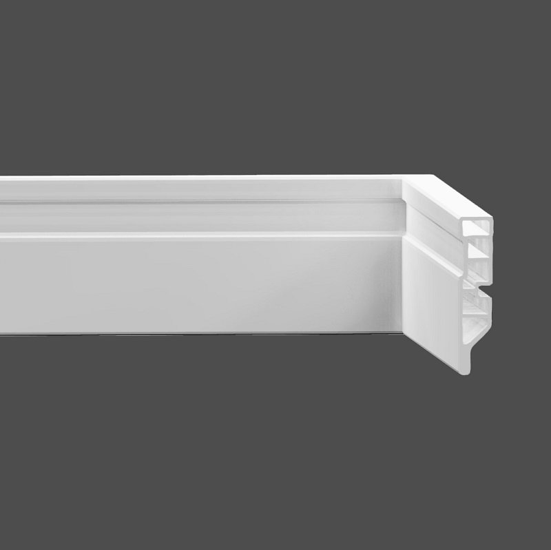 RODAPÉ PVC 7cm FRISADO BRANCO - KIT COM 10 BARRAS | MadeiraMadeira