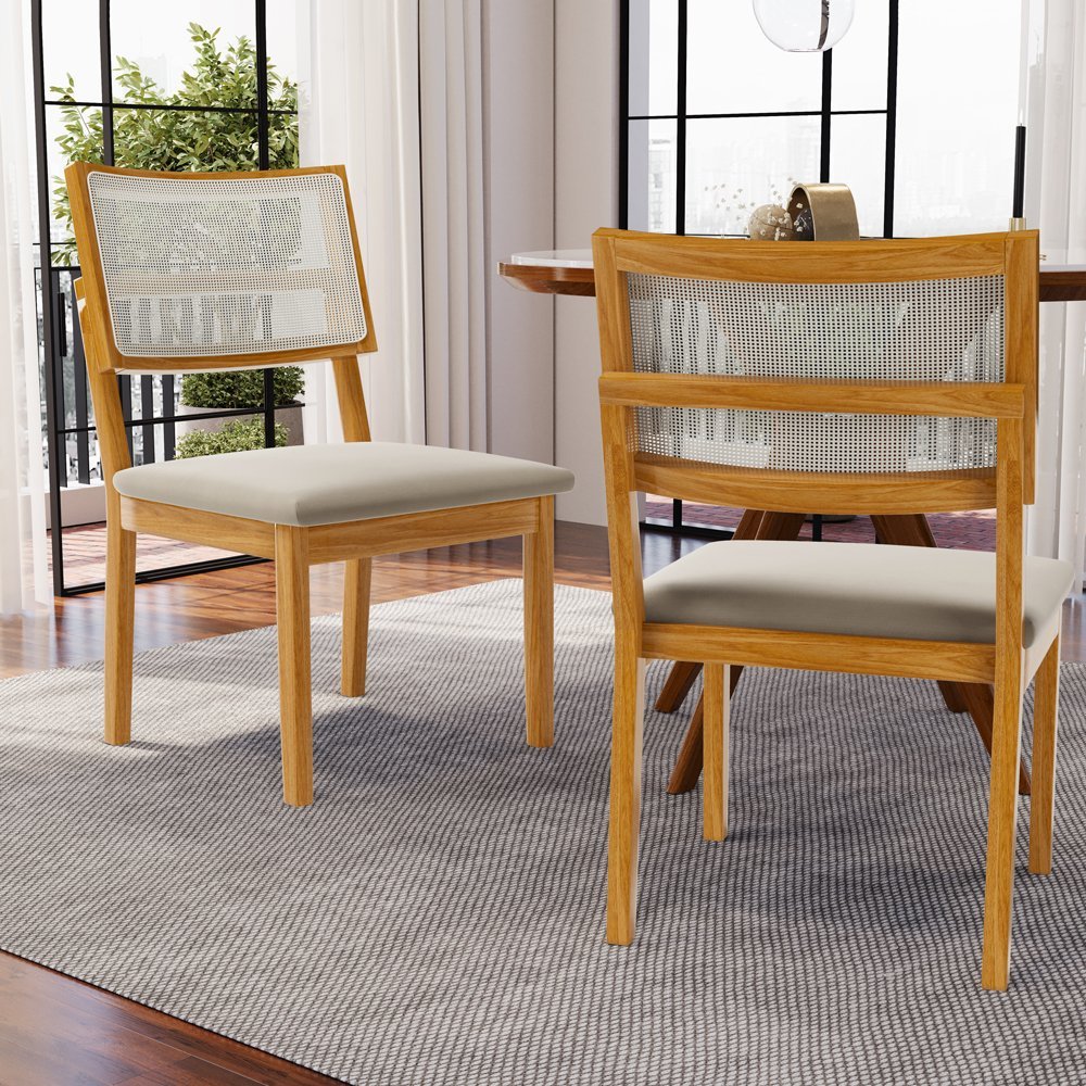 Cadeira Aline Madeira Maciça Assento Estofado Encosto de Telinha Veludo ...