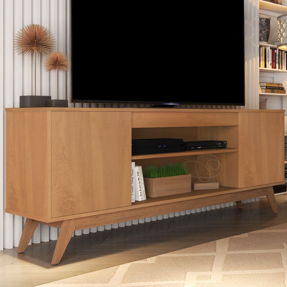 Rack para TV Até 60 Polegadas Malibu Wood 2 Portas Nature - Giga Móveis ...