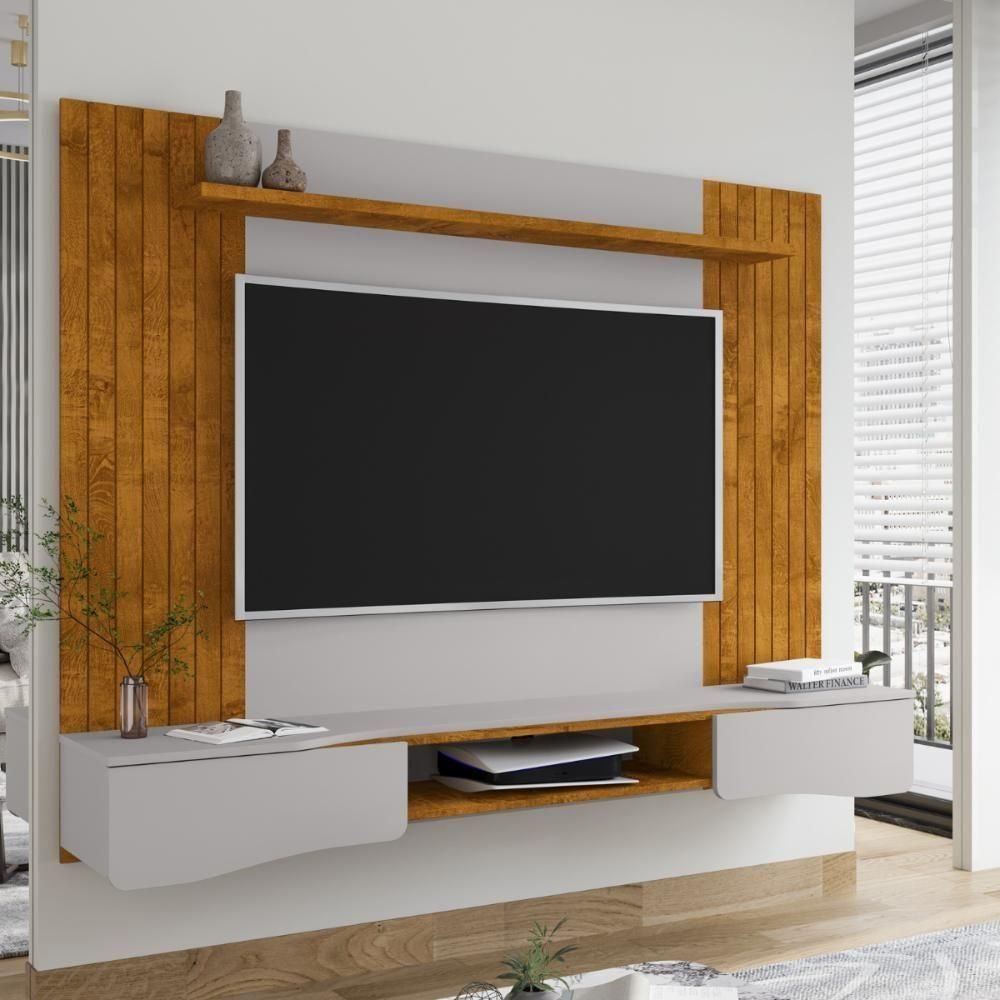Painel Tv 65 Polegadas Litoral Naturalle Off-white | MadeiraMadeira