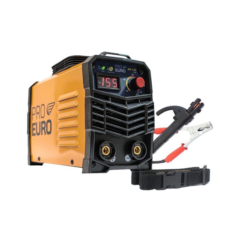 Máquina de solda inversora gp-155 - 127v - pró euro + máscara regulavel preta + 500g eletrodo ...