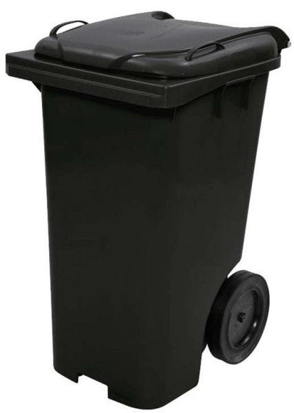 Contentor De Lixo Em Plástico Com Rodas 240 Litros C240 - Preto | MadeiraMadeira