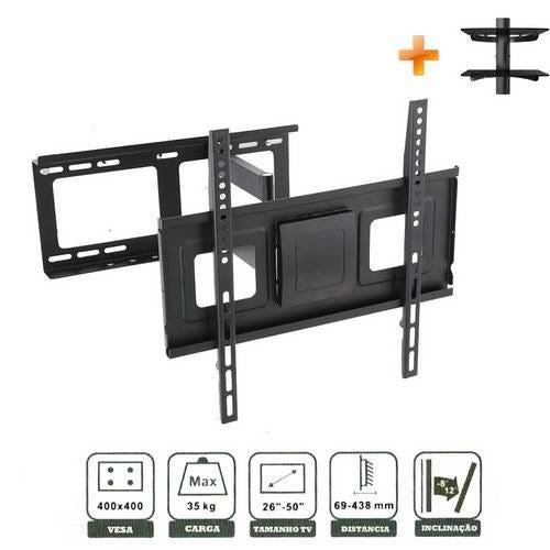 Kit Suporte Articulado Clássico para TV LED/Plasma/LCD - 26" a 50 ...