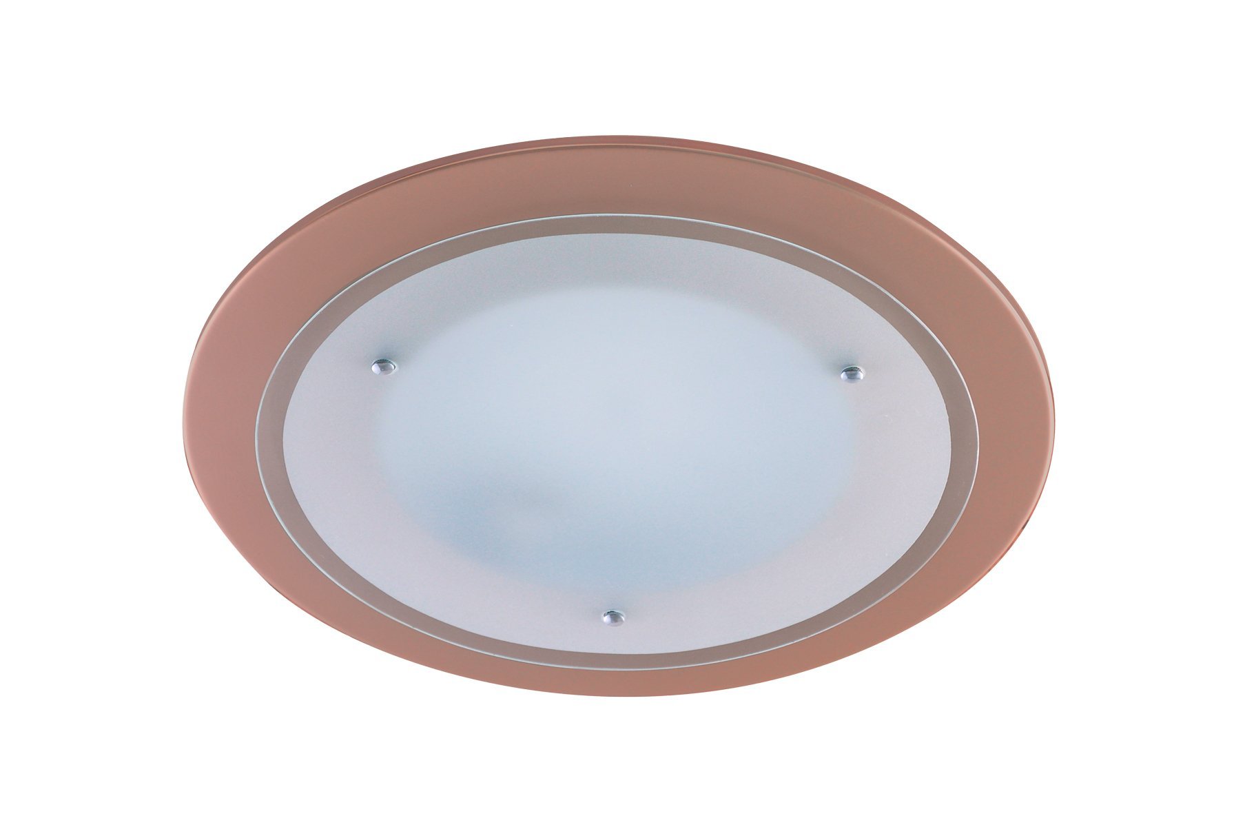 Luminária Plafon Milano Redondo Med 40cm 3lamp E27 Rosê - 1102 Med Rse ...