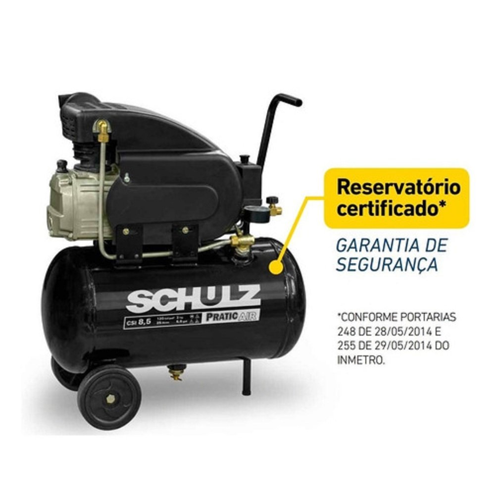 COMPRESSOR PRATIC CSI 25L + FURADEIRA BANCADA G2320 + KIT 110V/220V ...