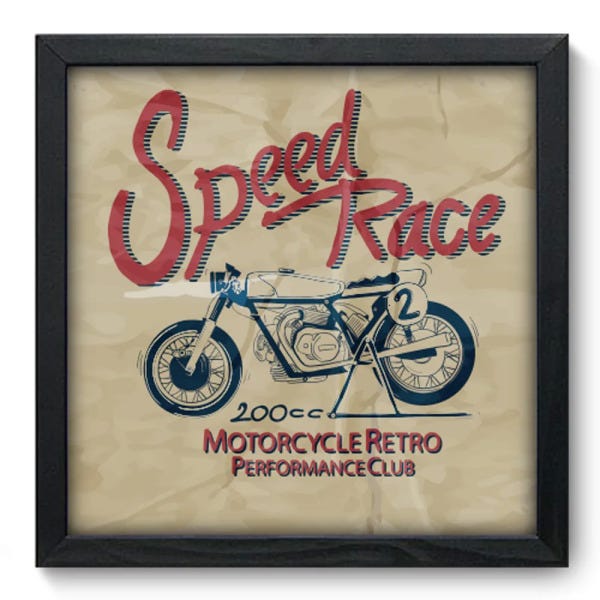 Quadro Decorativo - Motorcycle - 189qddp | MadeiraMadeira