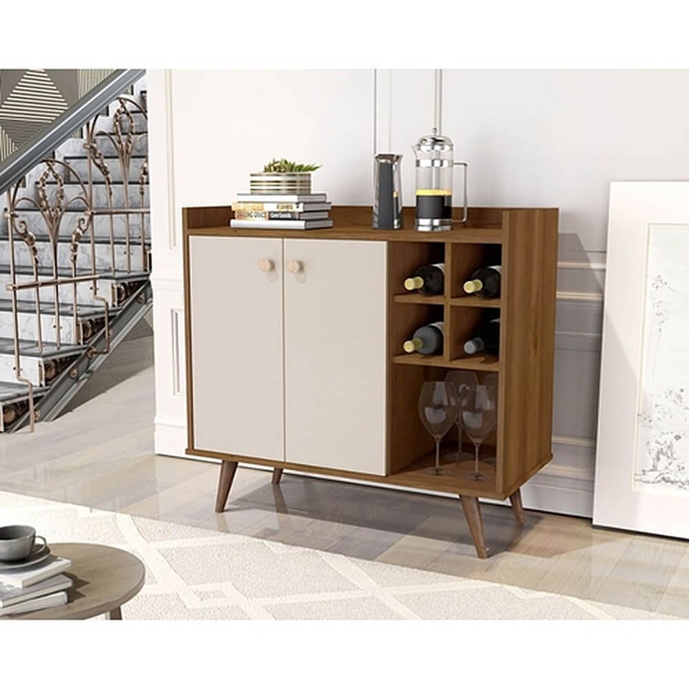 Buffet Pés Palito com Adega JB 1212 Luxo JB Bechara Caramelo com Pérola ...