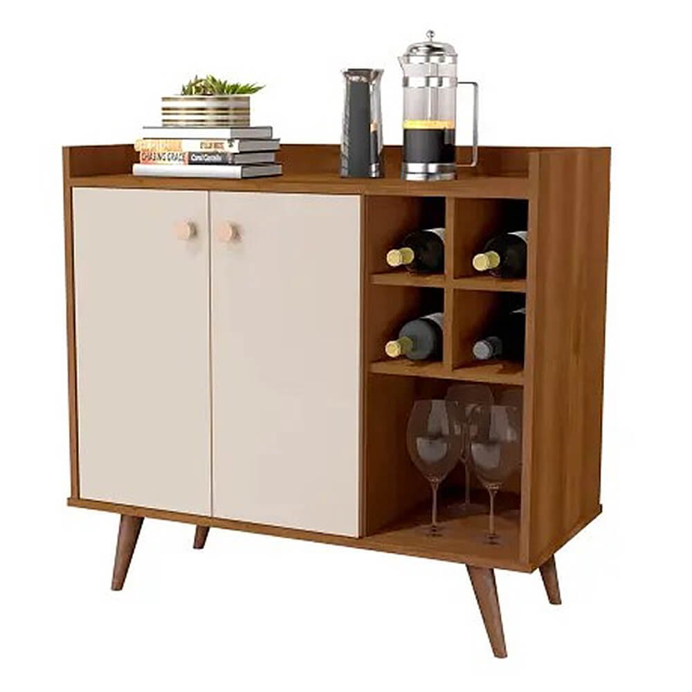 Buffet Pés Palito com Adega JB 1212 Luxo JB Bechara Caramelo com Pérola ...