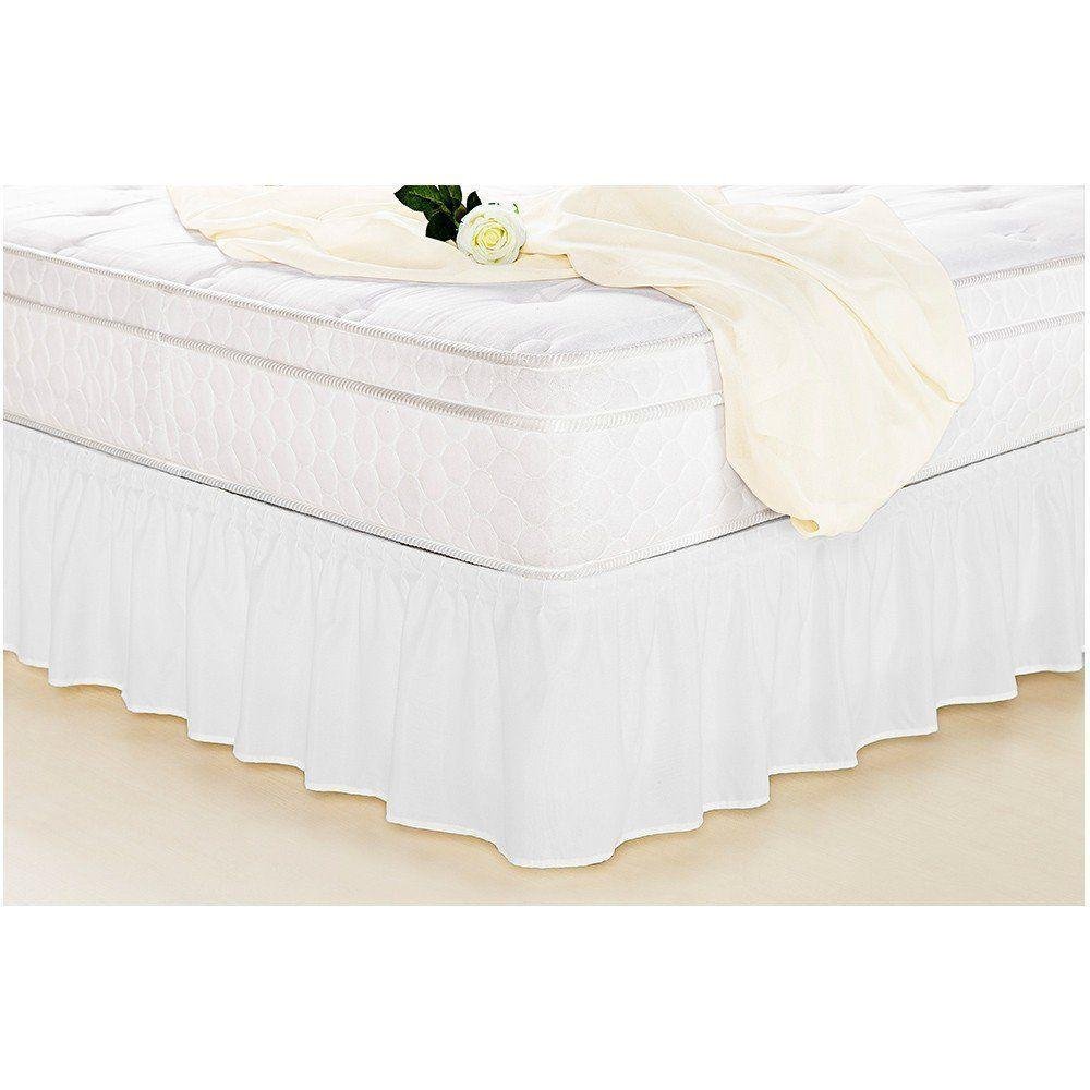 Saia Ajustável para Cama Box Casal Queen Renata Branco | MadeiraMadeira