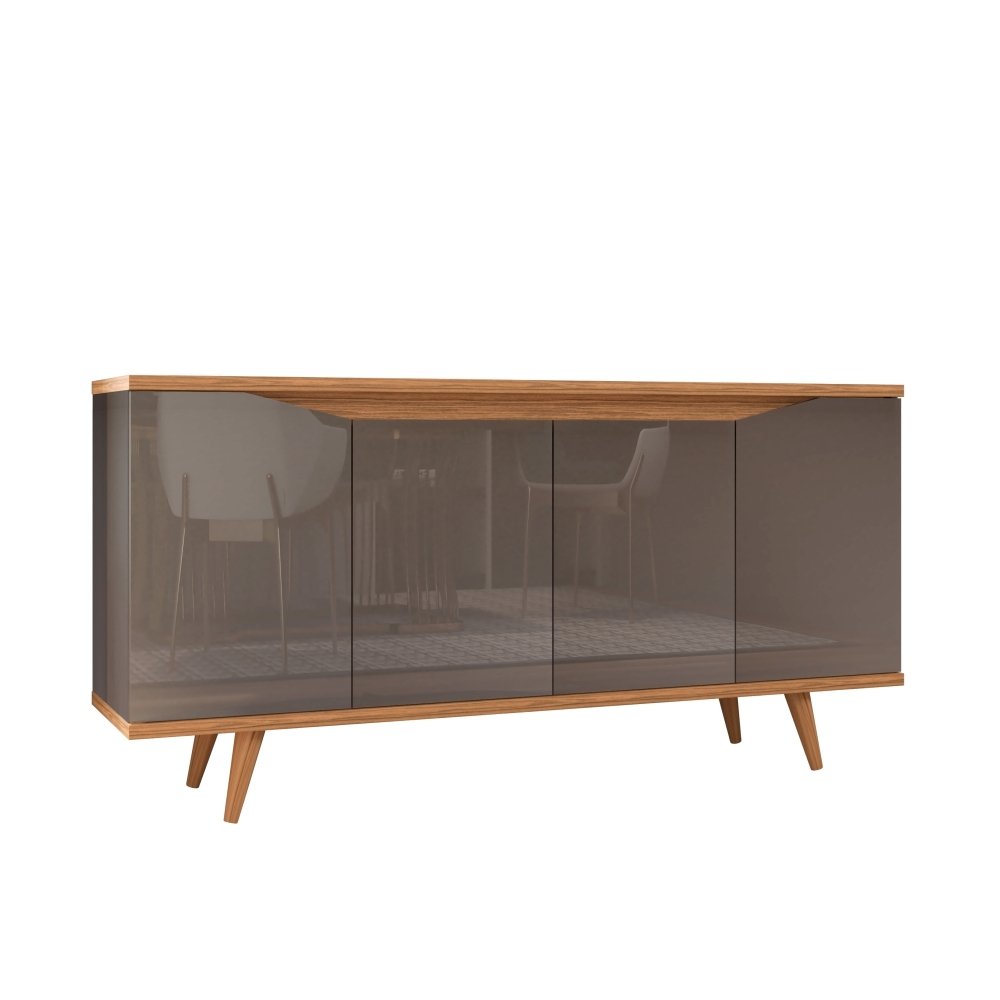 Buffet Louise Cinza Pérola Noce 4 Portas | MadeiraMadeira