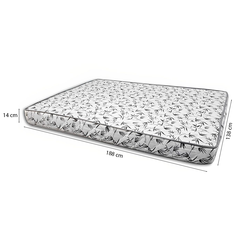 Cama Box Casal 138 Tecido Sintético Branco com Colchão Nápoles Espuma ...