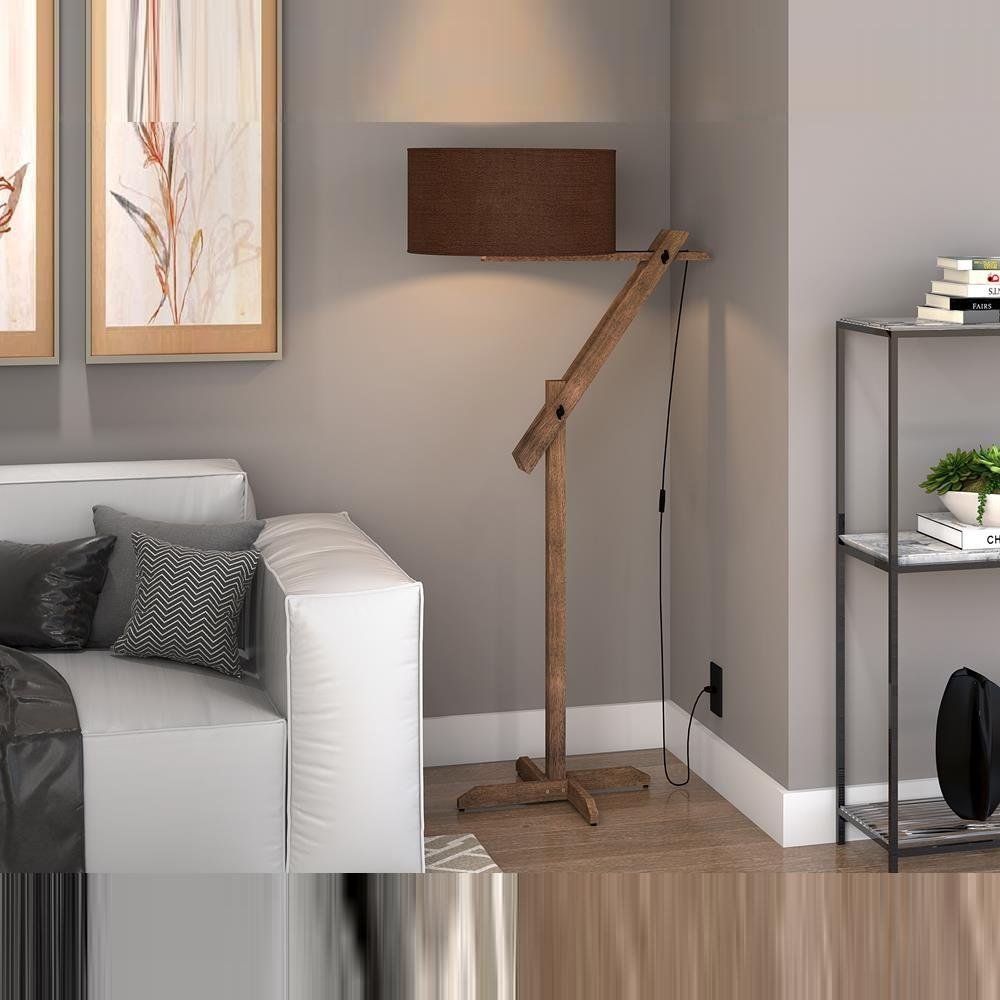 Abajur Luminária Elegance Cúpula Madeira Designer Rústico | MadeiraMadeira