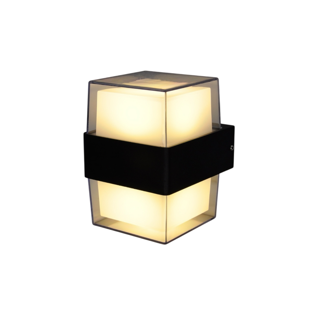 Arandela Led 10w Duplo Facho 360° Preto Ip66 3000k Bivoltt | MadeiraMadeira