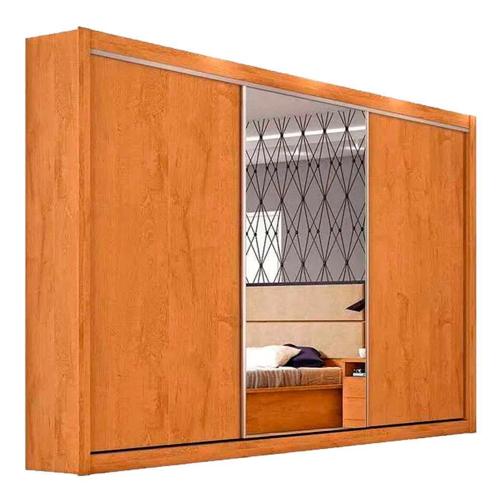 Guarda Roupa Casal 3 Portas 4 Gavetas com Espelho Toronto Bianchi ...