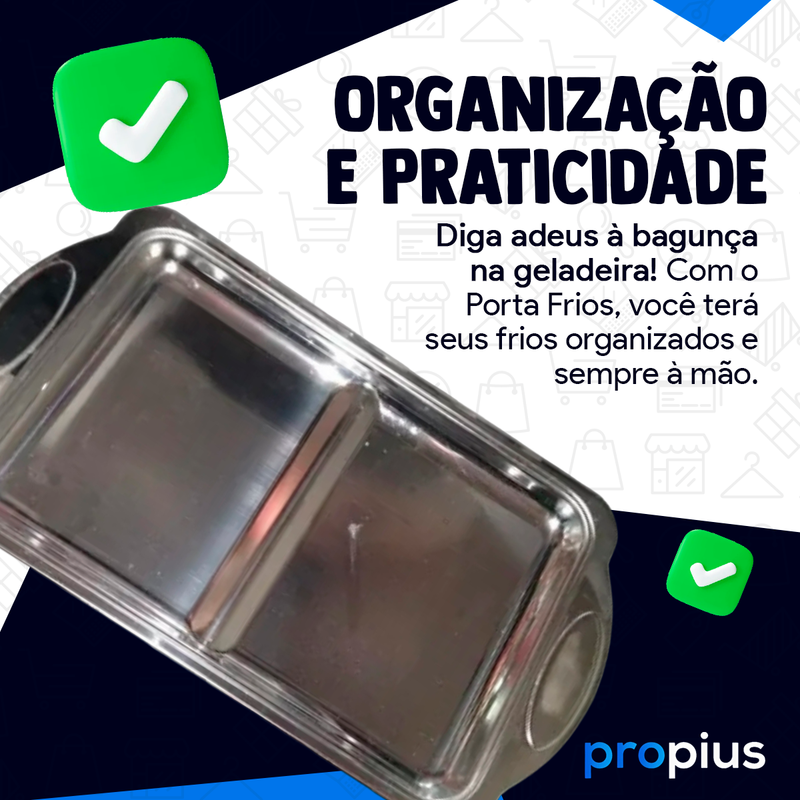 Porta Frios Duplo Congelado Transparente De Geladeira Alimentos Bandeja ...