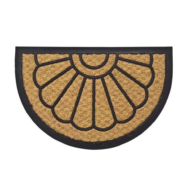 Tapete Capacho Fibra de Coco 40x60cm Flor - Jolitex | MadeiraMadeira