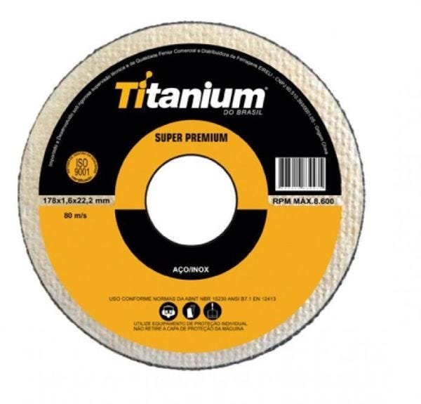 Disco de Corte 7"X1,6X7/8 Titanium 50 peças | MadeiraMadeira