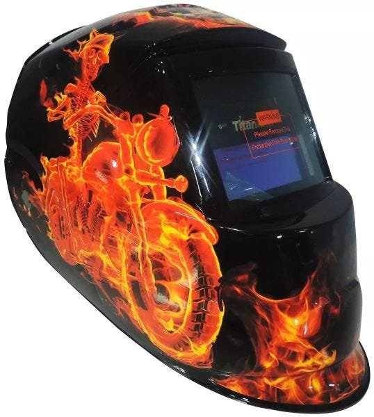Máscara De Solda Automática Personalizada Qualidade Forte - Titanium ...