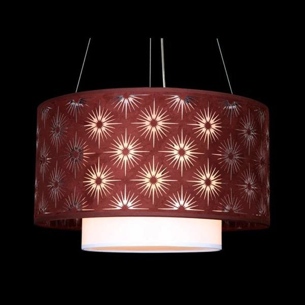 Pendente Tecido Camurça HU1075D 50CM Bella | MadeiraMadeira