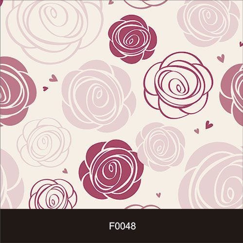 Papel de Parede Adesivo Lavável f0048 Floral Rosas Redondas | MadeiraMadeira