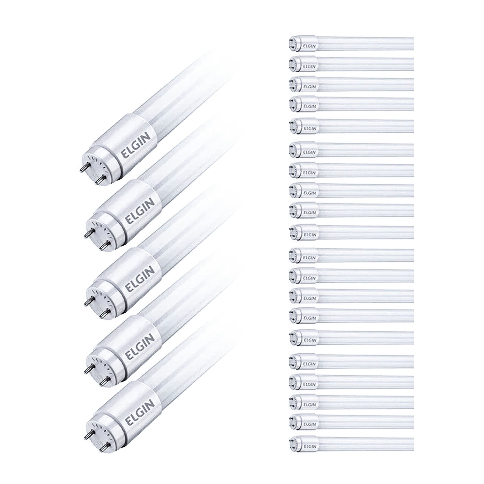 Lâmpadas Led 20w 127V/220V Elgin Tubular T8 120cm- Kit com 25 ...