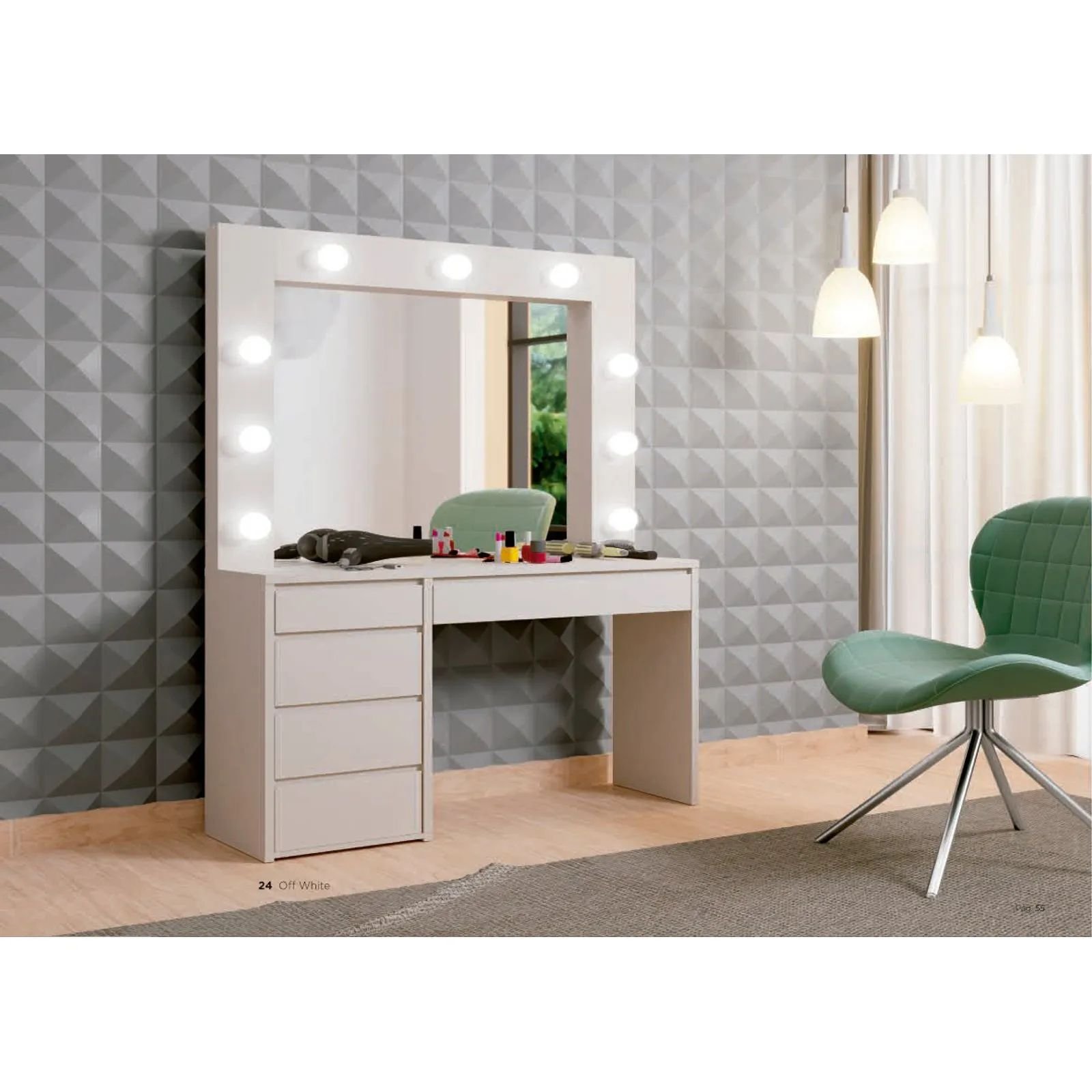 Penteadeira Camarim Berlim Plus Mavaular Off White Cestaplus ...