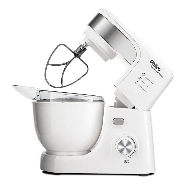 Batedeira Planetária Philco PHP500 Turbo Branca 500W 220V | MadeiraMadeira