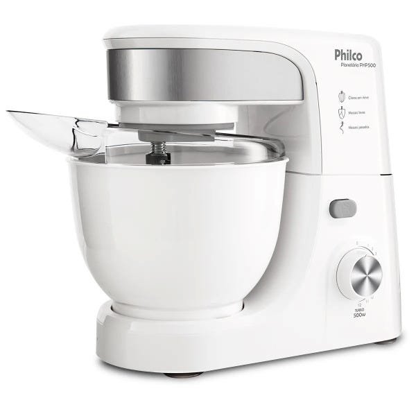 Batedeira Planetária Philco PHP500 Turbo Branca 500W 220V | MadeiraMadeira