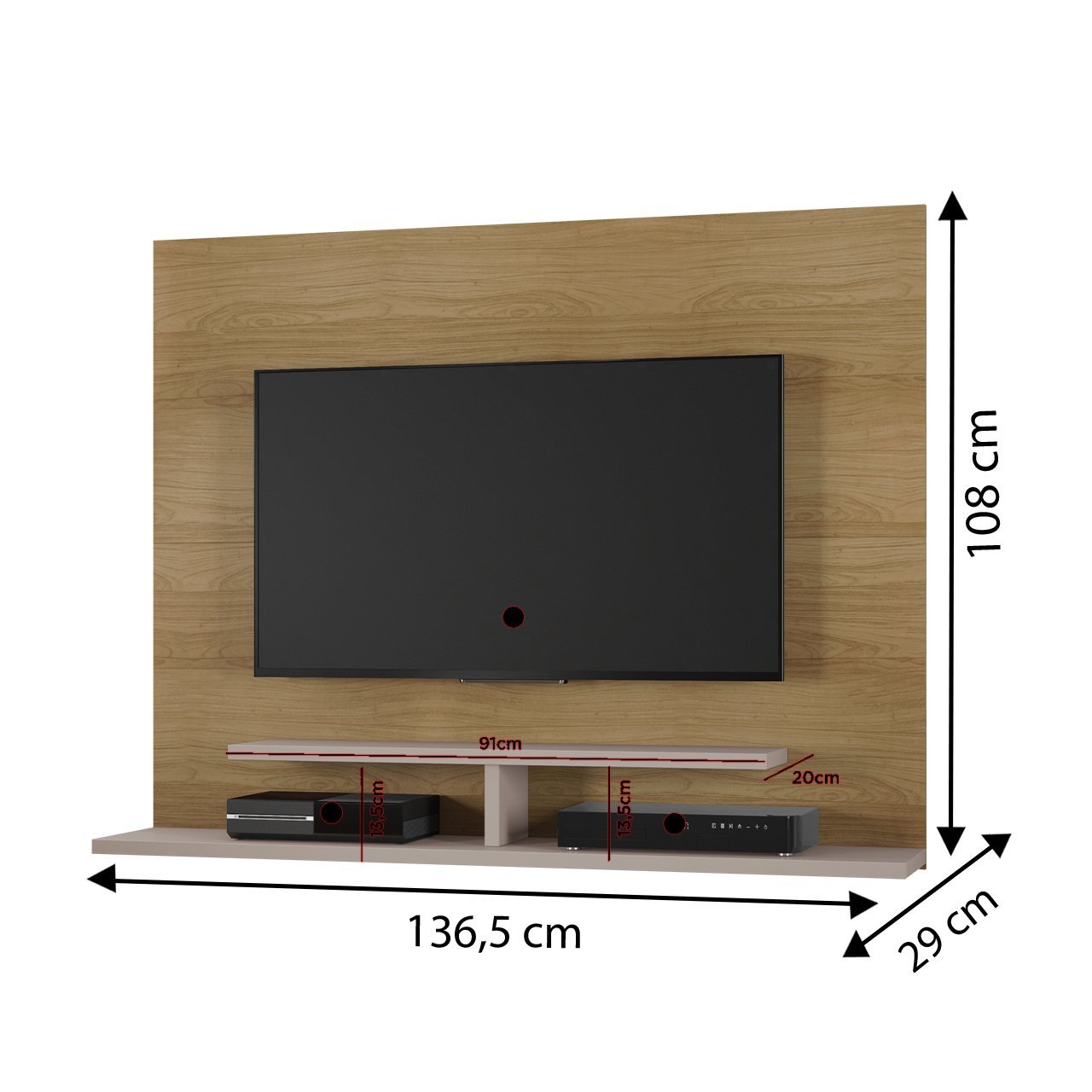 Painel Sion para TV de até 56 Polegadas JCM Movelaria NORONHA FOSCO/OFF ...