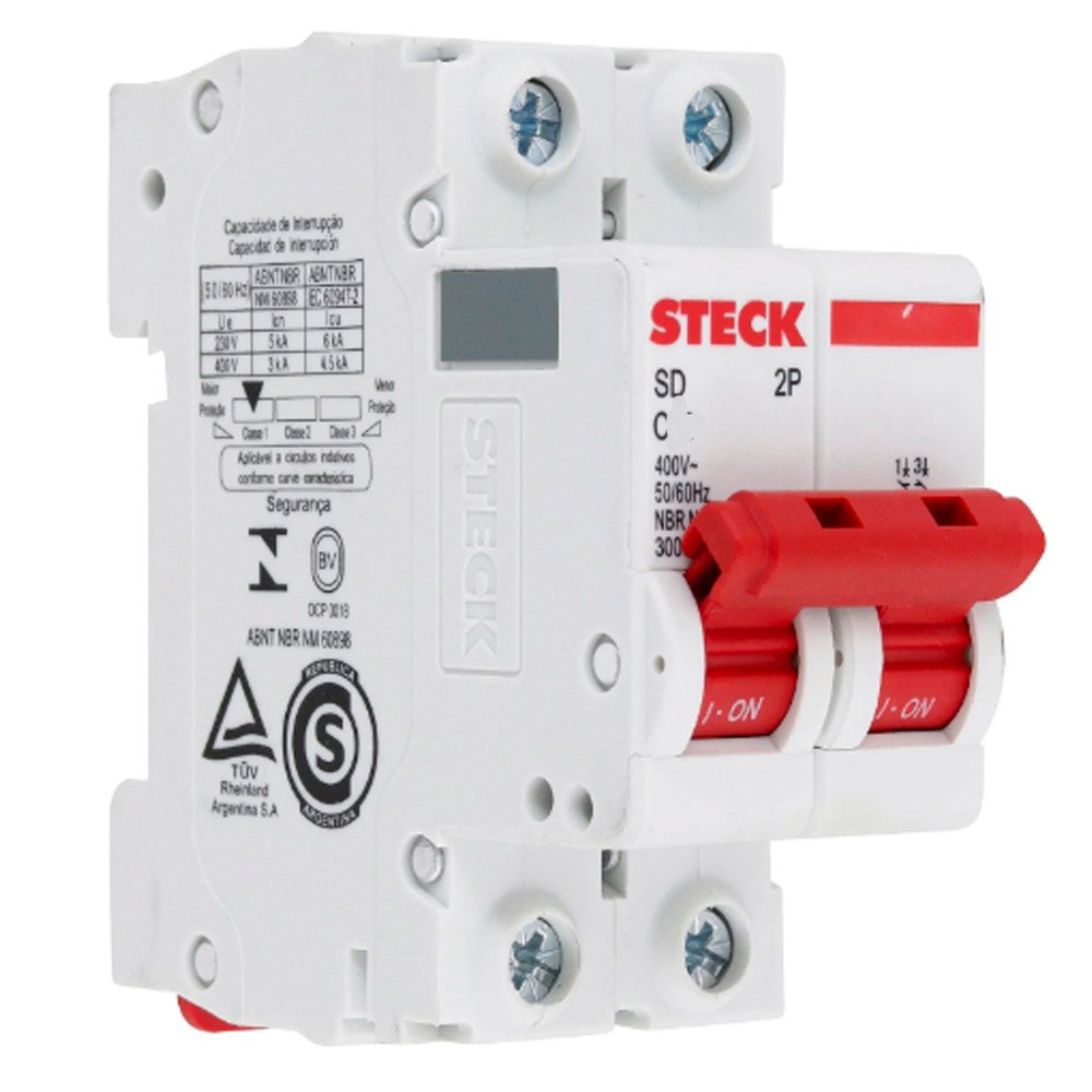 Disjuntor Din Bipolar Curva C 125A | MadeiraMadeira