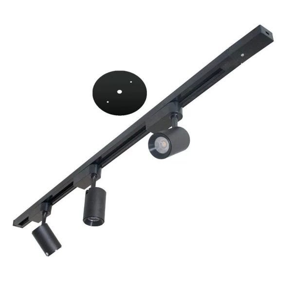 Kit Trilho Eletrificado 1M com 3 Spots 7W 3000K e Tampa Cega para ...