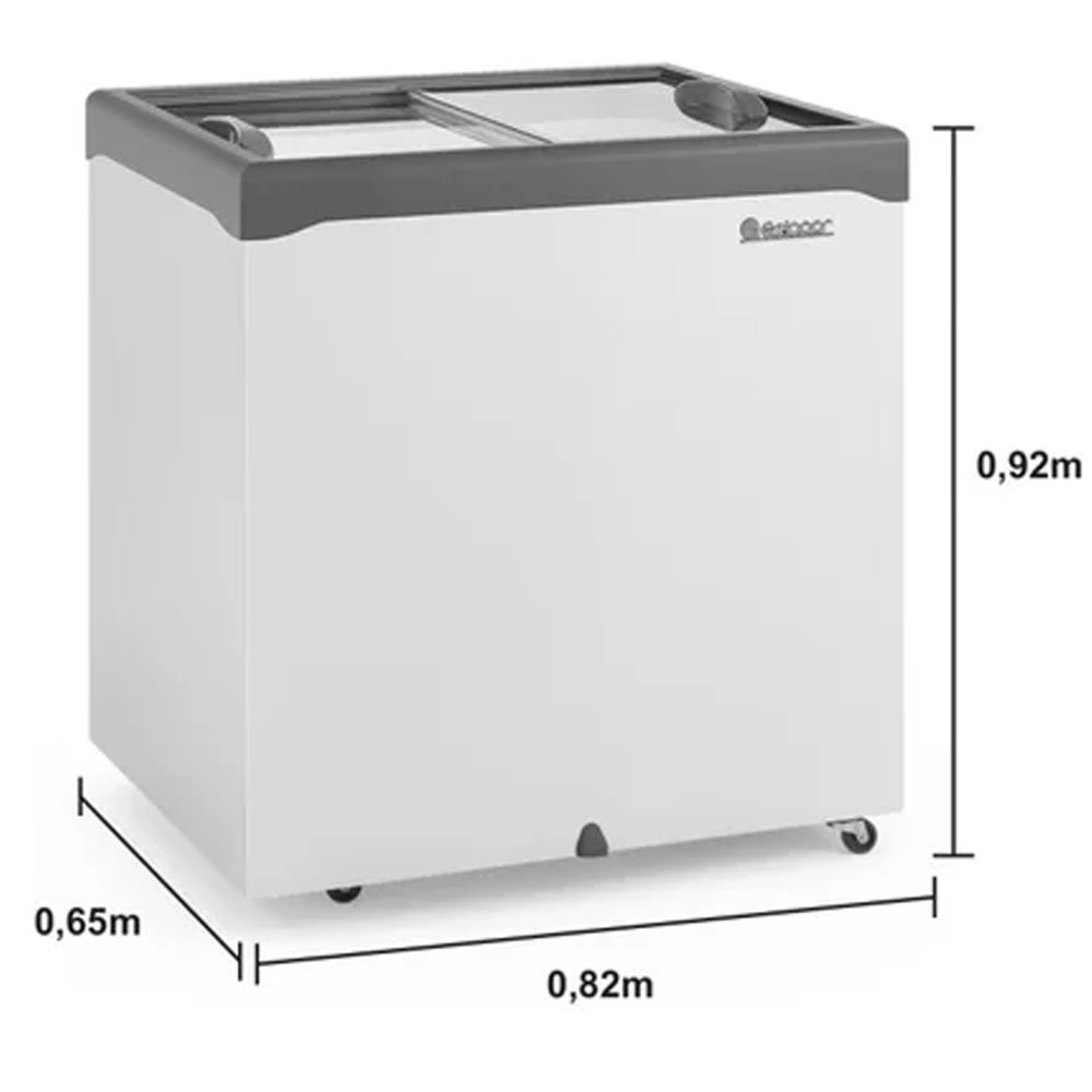 Freezer Horizontal Expositor GHDE-220H Cz Dupla Ação Vidro Reto ...