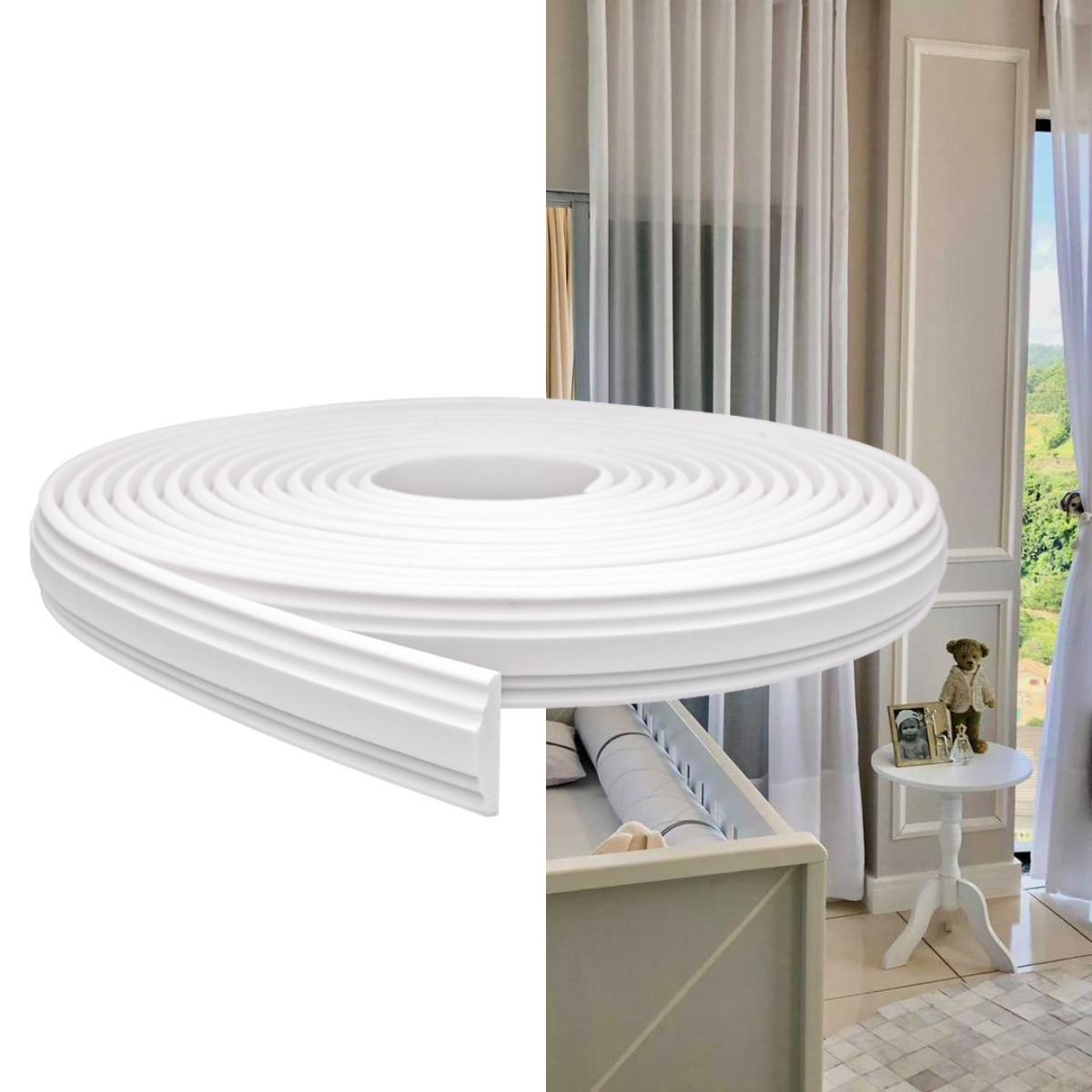 Rodameio Boiserie EVA Autocolante 3,8cm Rm61 7 Metros MeuRodapé ...