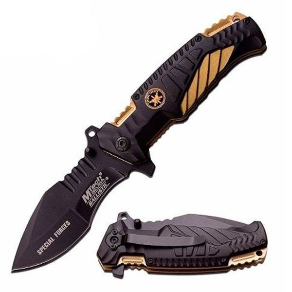 Canivete Faca Tático Mtech Gold Mt-a944 Militar Cinto Pesca Camping | MadeiraMadeira