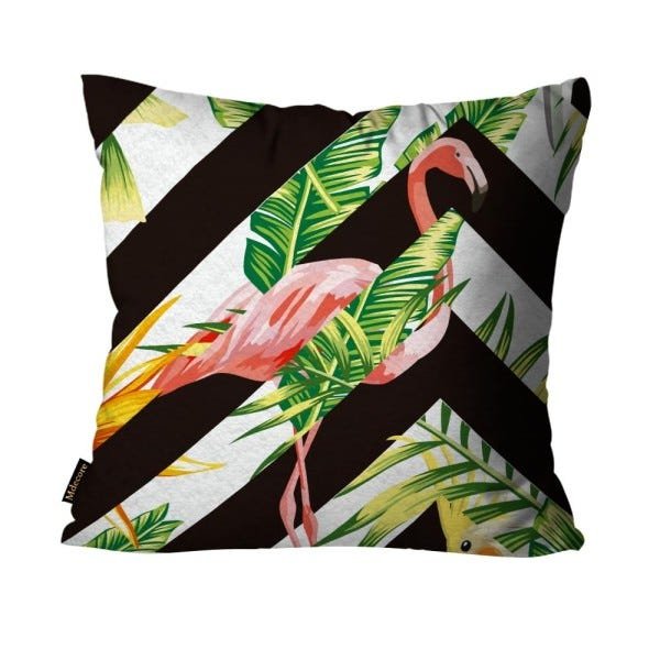 Kit com 4 Almofadas Premium Peluciada Mdecore Flamingo Colorido ...