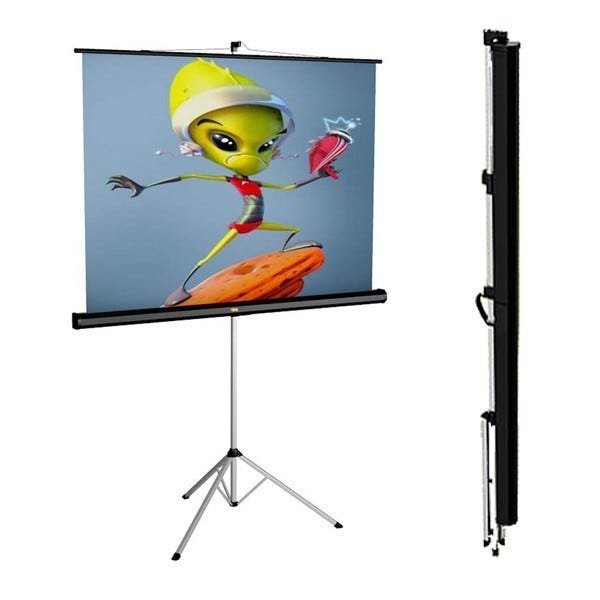 Tela de Projeção Projetelas com Tripé 110" Educar 110Pw.Ed Formato 16:9 ...