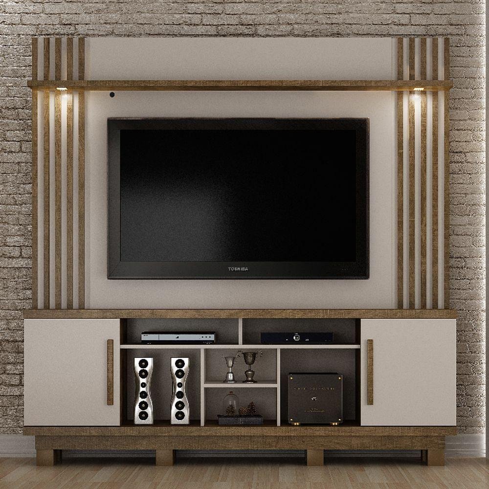 Estante Home Tv Até 60 " Plenus Valdemóveis Off/ipe | MadeiraMadeira