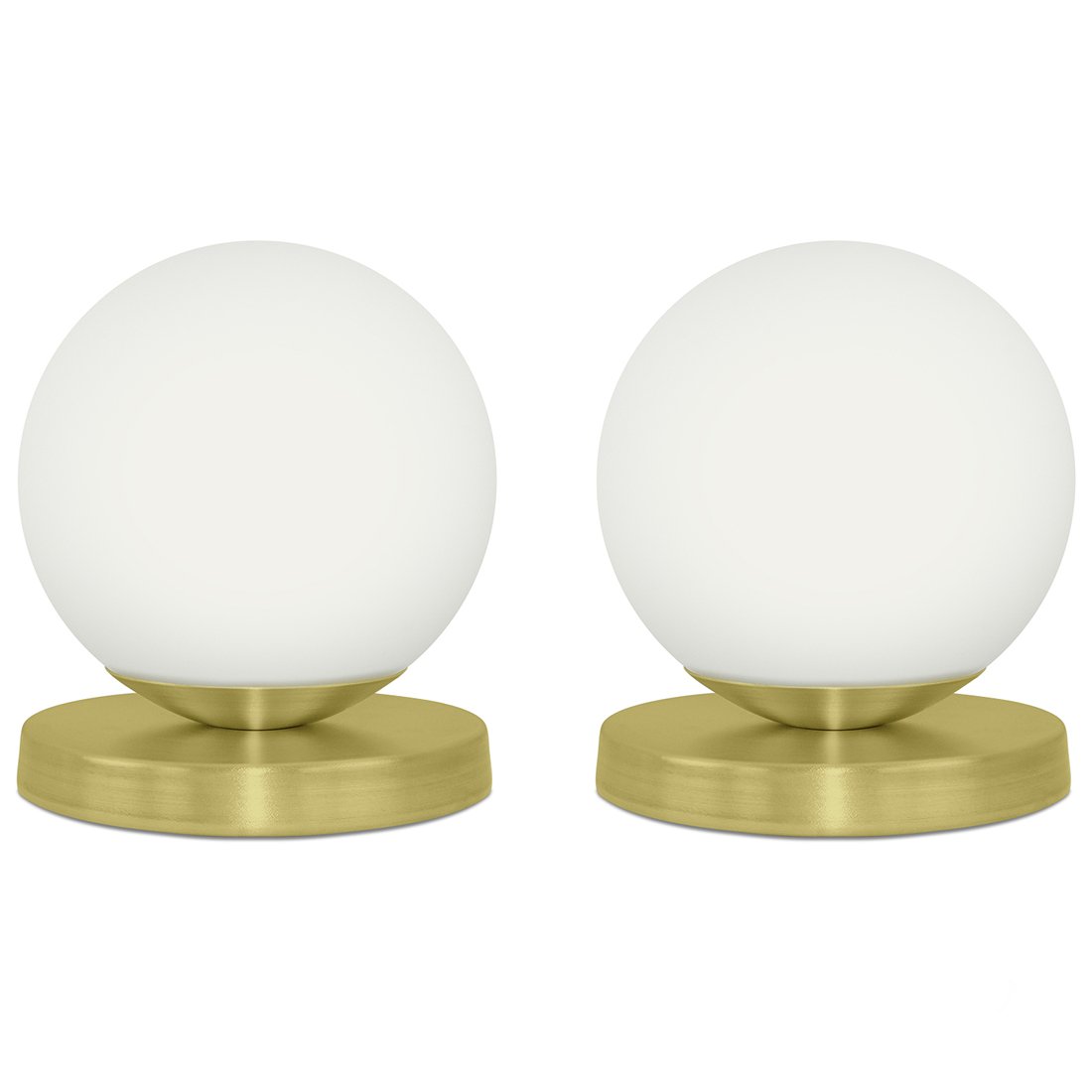 Kit 2 Luminárias de mesa Globo Orby Dourado Base Redonda | MadeiraMadeira